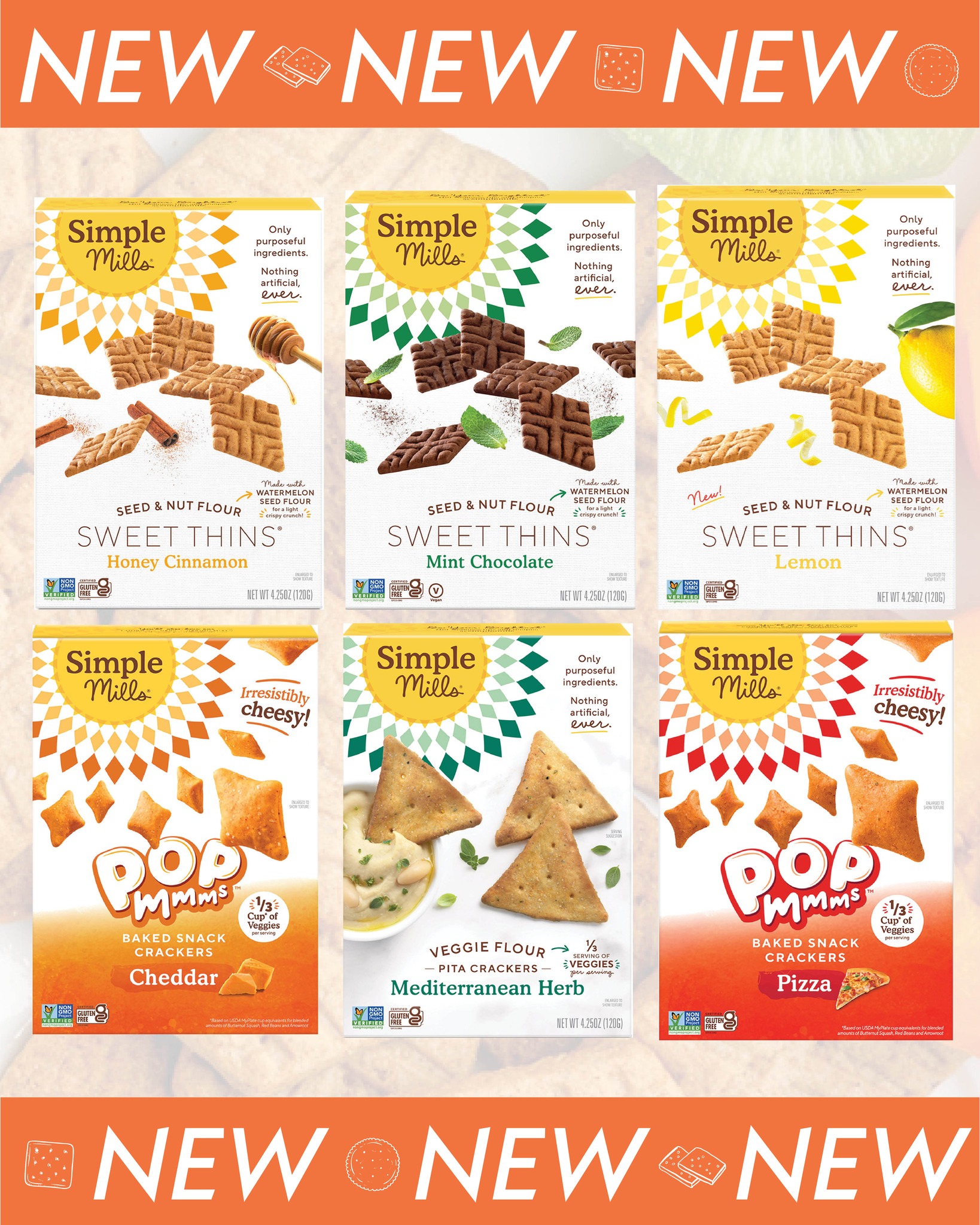 6 new types of crackers from @simplemills sounds pretty exciting to me ...